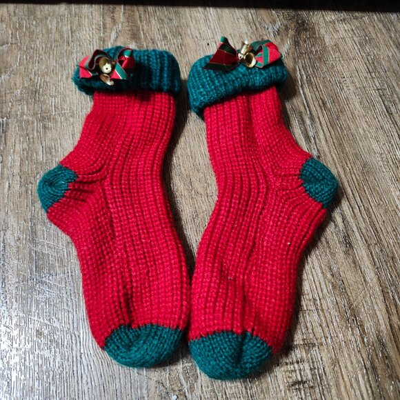 Handmade | Accessories | Christmas Handmade House Slipper Socks With ...
